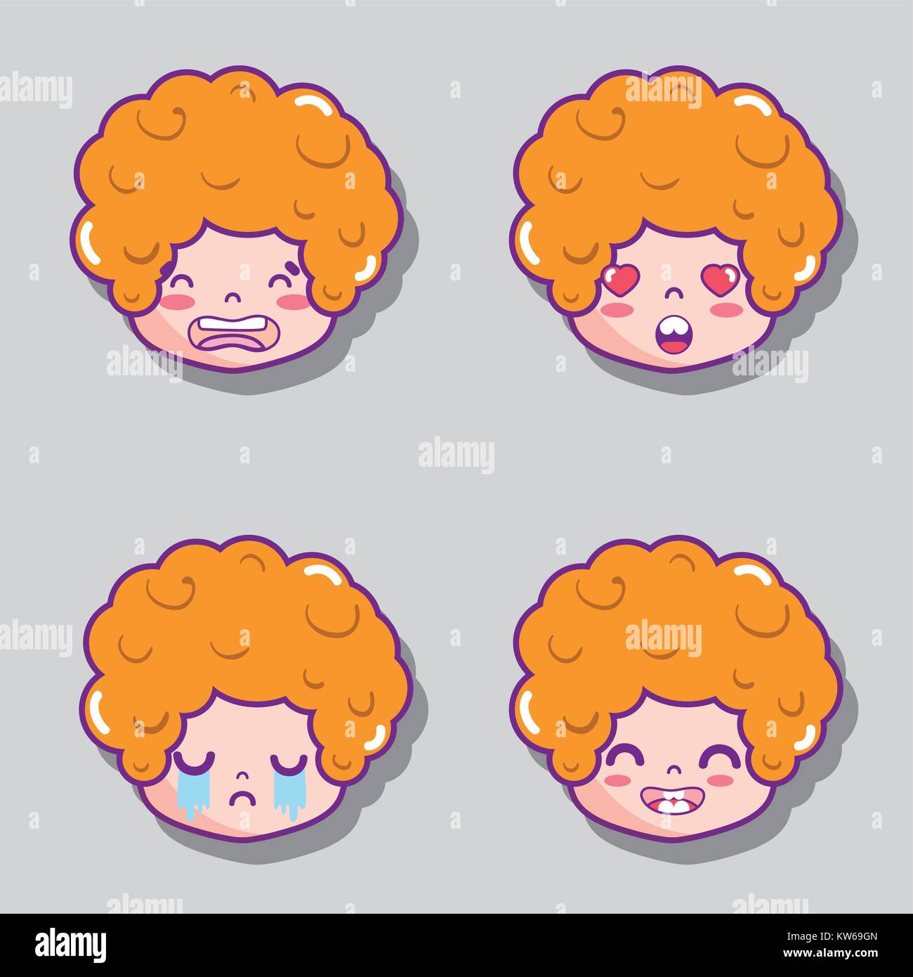 set man head emotion faces message vector illustration Stock Vector ...