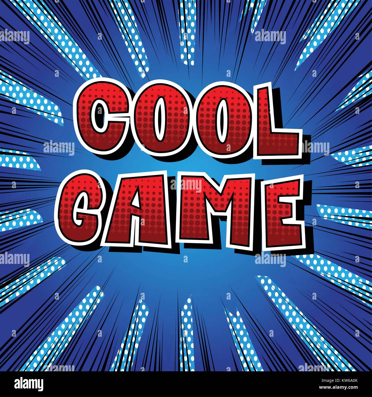 Cool Game - Comic book style word on abstract background Stock Vector ...