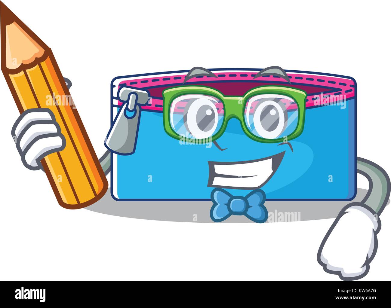 Student pencil case character cartoon Stock Vector Image & Art - Alamy
