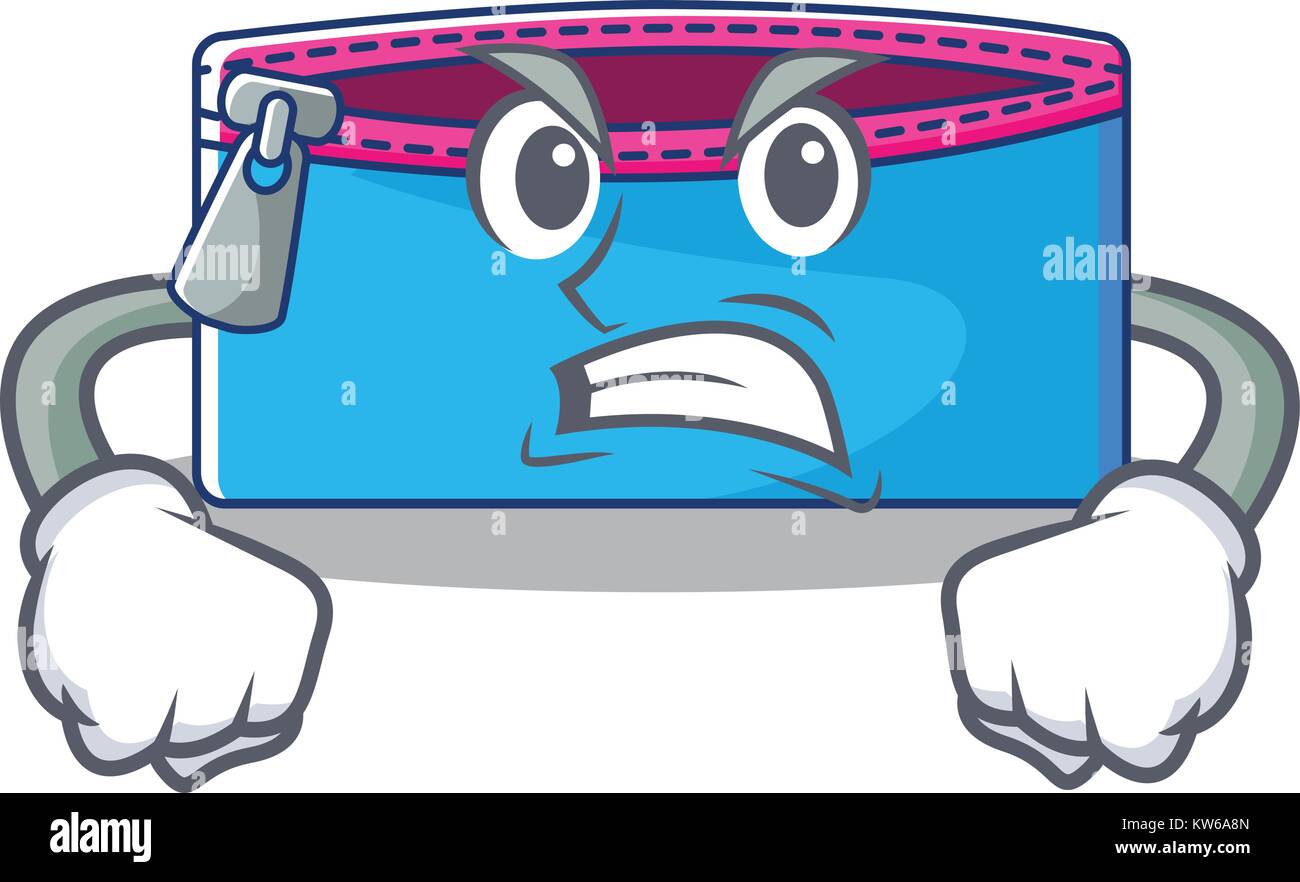 Angry pencil case character cartoon Stock Vector Image & Art - Alamy