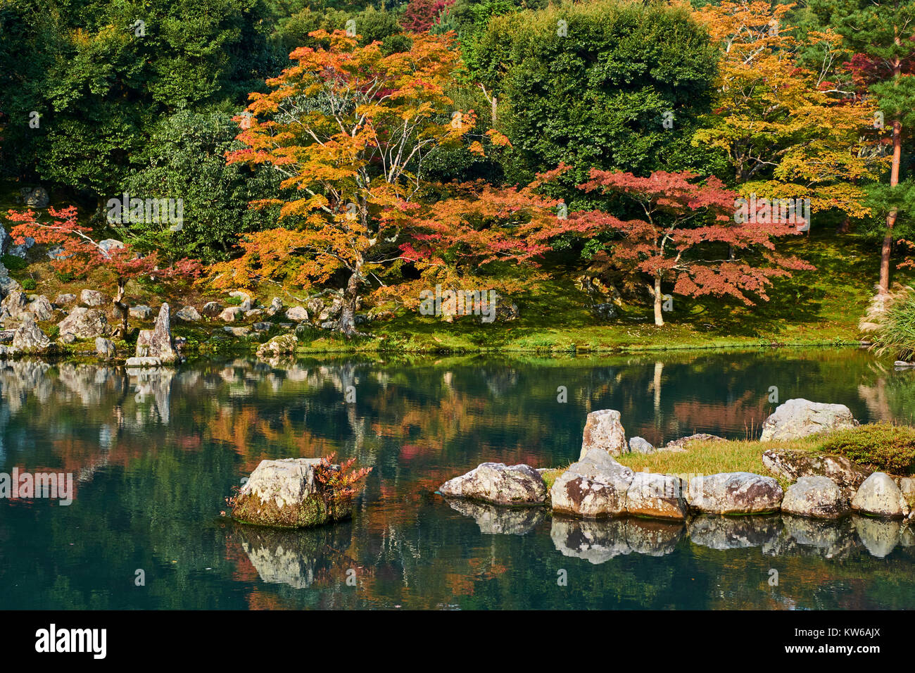 Japan, Honshu island, Kansai region, Kyoto, Arashiyama, Tenryuji Temple ...