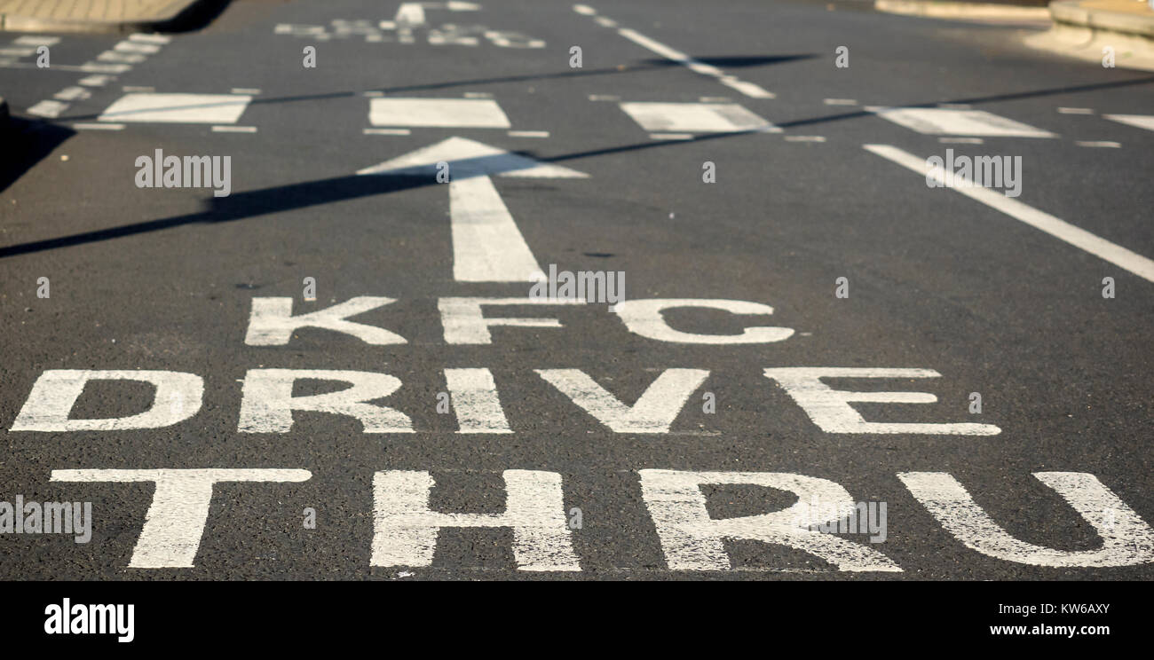 Kfc Drive Thru Sign High Resolution Stock Photography and Images - Alamy
