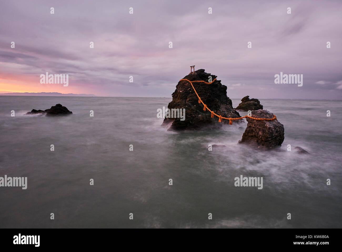 Japan, Honshu island, Ise Shima, Mie region, Futami, Meoto-Iwa (Wedded ...