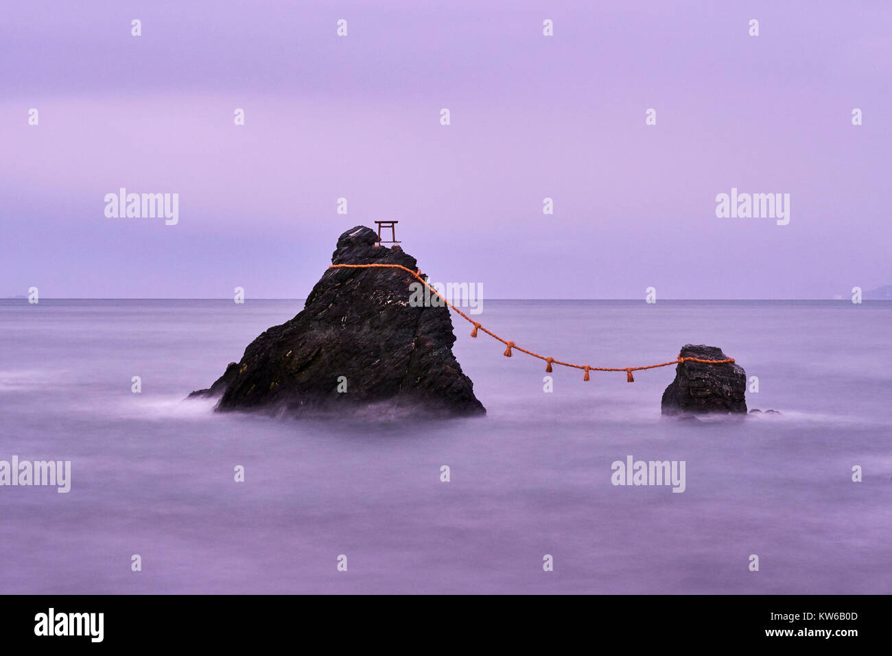 Japan, Honshu island, Ise Shima, Mie region, Futami, Meoto-Iwa (Wedded ...