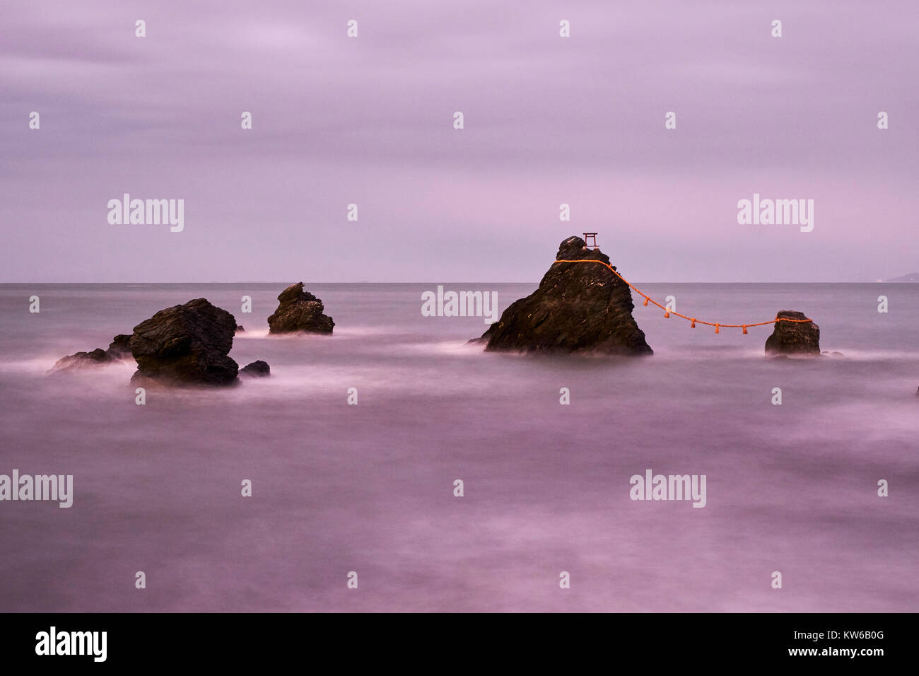 Japan, Honshu island, Ise Shima, Mie region, Futami, Meoto-Iwa (Wedded ...