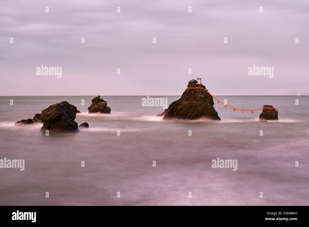 Japan, Honshu island, Ise Shima, Mie region, Futami, Meoto-Iwa (Wedded ...