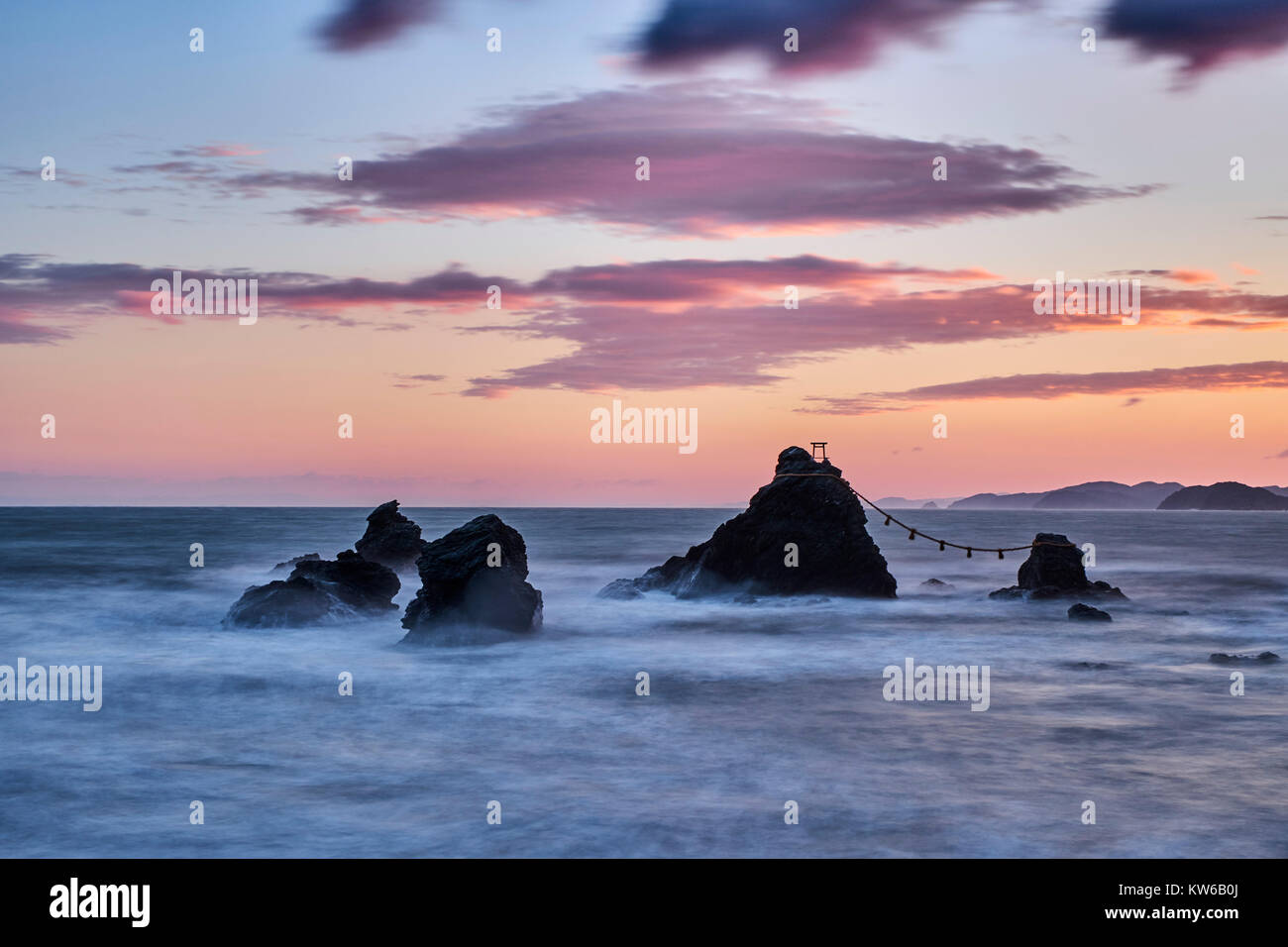 Japan, Honshu island, Ise Shima, Mie region, Futami, Meoto-Iwa (Wedded ...