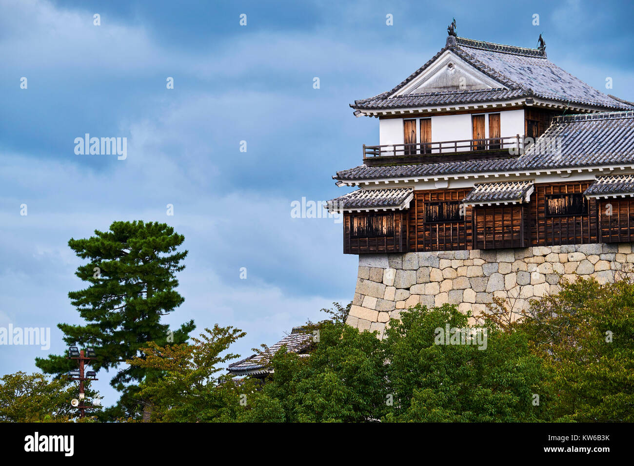 Japan, Shikoku island, Ehime region, Matsuyama, castle of Matsuyama-jo ...