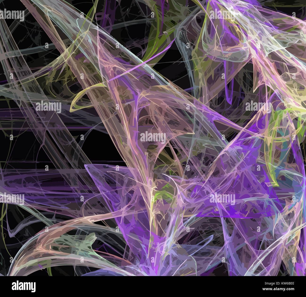 image of one Digital Fractal on Black Color Stock Photo - Alamy