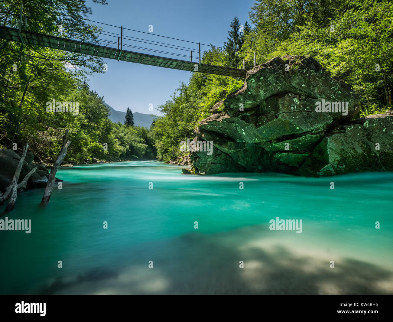 The River Soca in Slovenia on a sunny day Stock Photo - Alamy