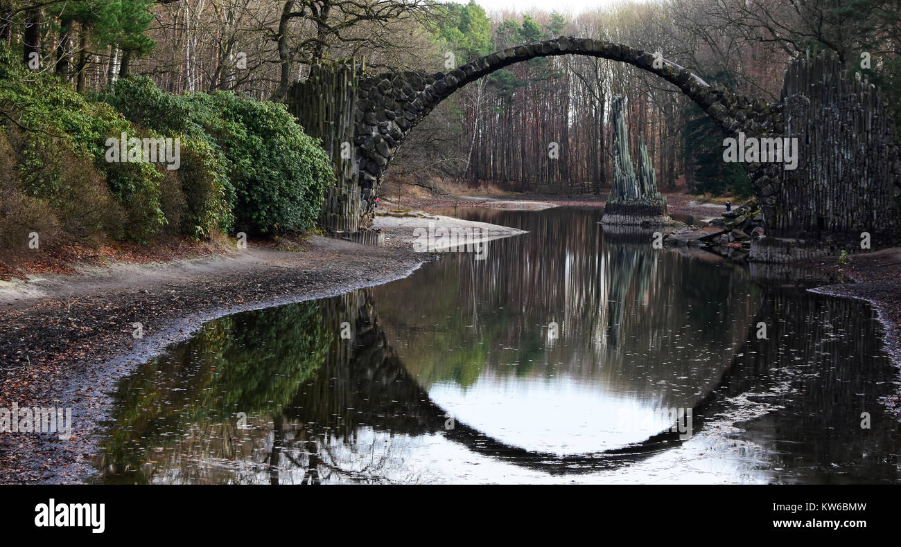 Devil's Rakotzbrucke bridge in Kromlau in Germany Stock Photo - Alamy