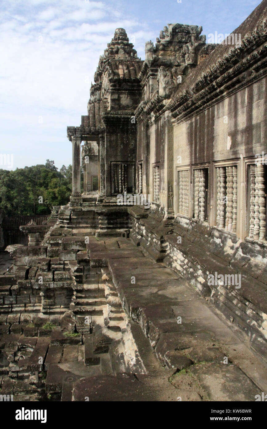Back wall of Angkor wat temple, Cambodia Stock Photo - Alamy