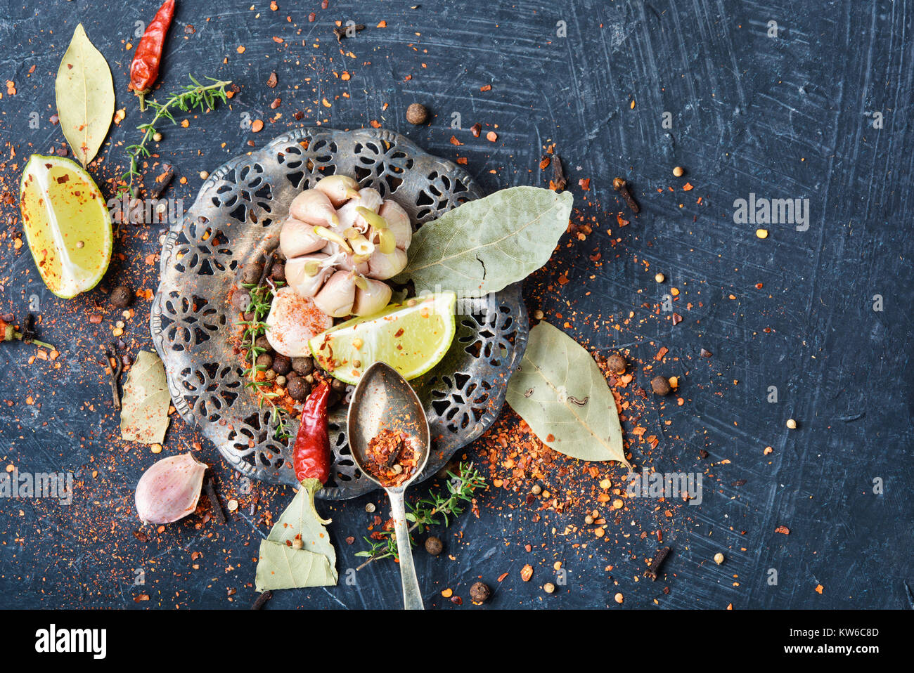 A large set of spices and condiments for cooking Stock Photo - Alamy
