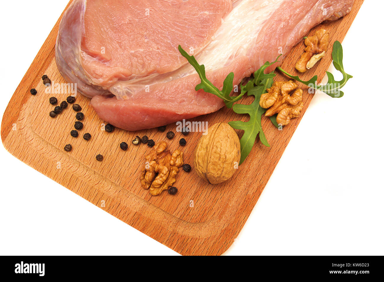 Fresh beef isolated on white background Stock Photo - Alamy