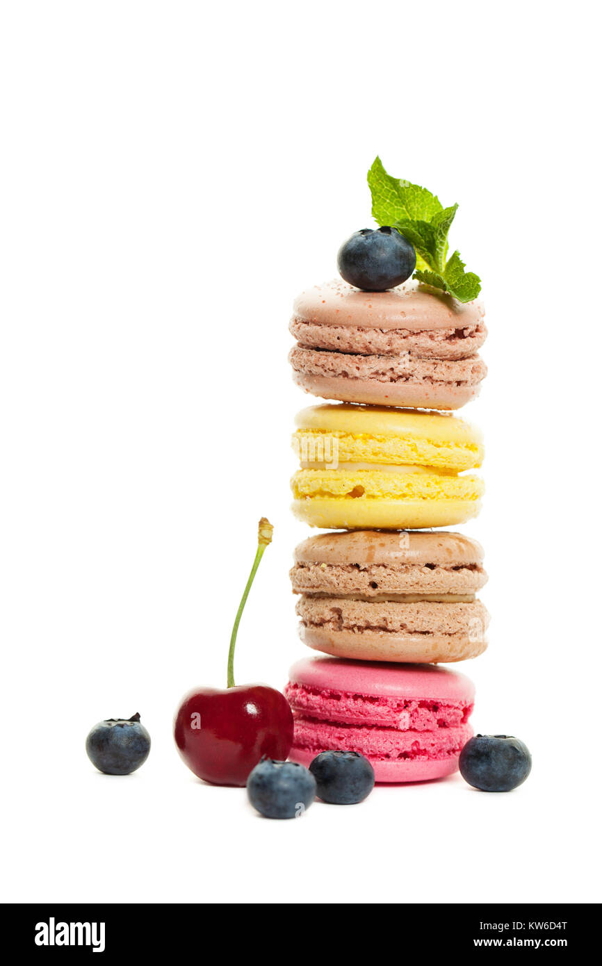 Macaroons and fruit Cut Out Stock Images & Pictures - Alamy