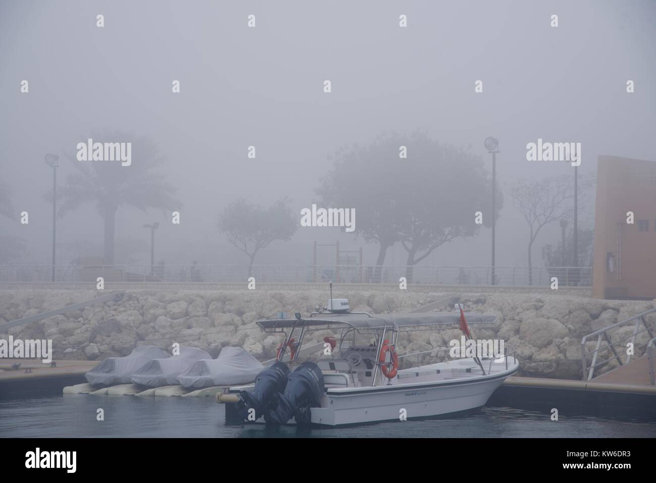 Foggy day at Bahrain Stock Photo - Alamy