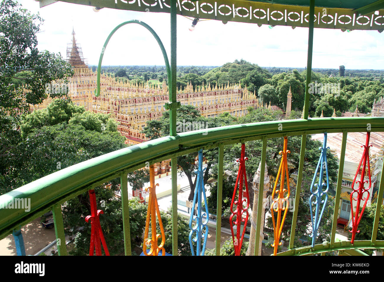 View from watch tower in Mohnyin Thambuddhei Paya, Moniwa, Myanmar ...