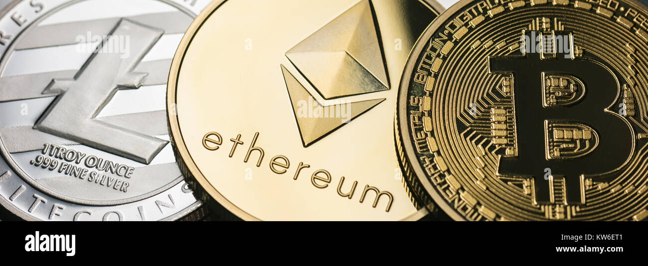 cryptocurrencys new digital money Stock Photo - Alamy