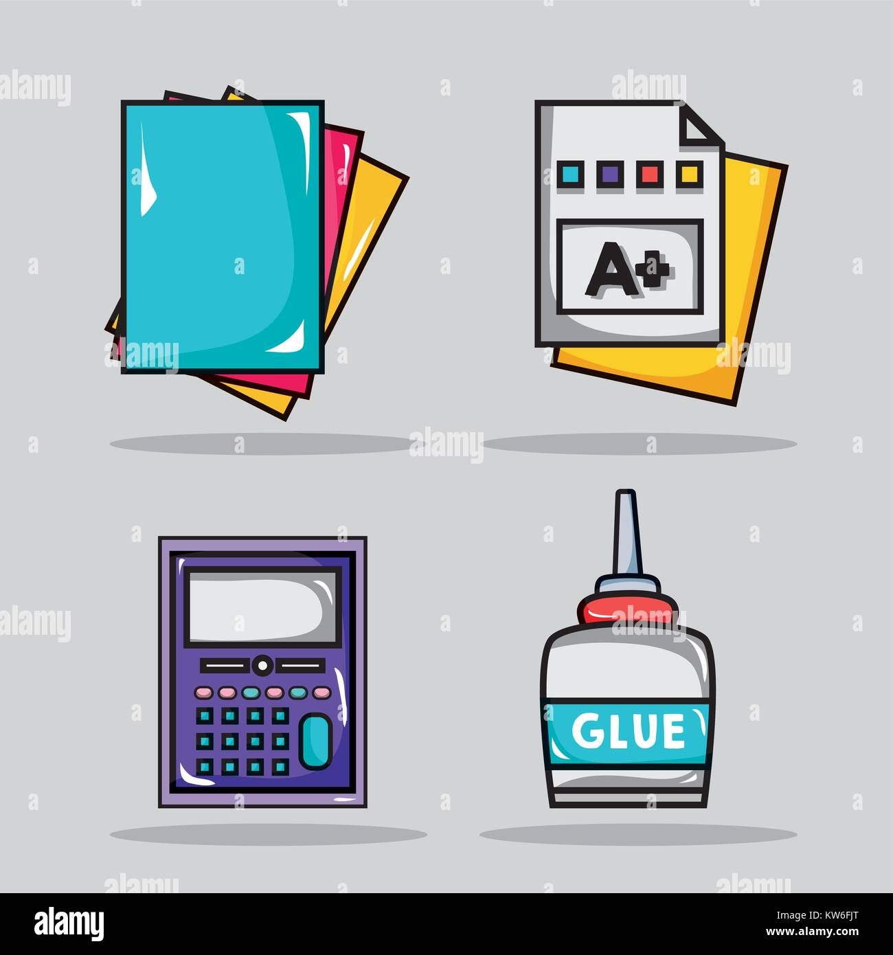set school tools design to study and learn vector illustration Stock ...