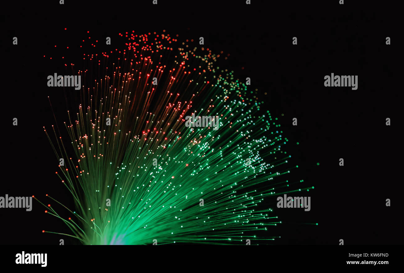 color fiber optical background on black, Fiber optics lights abstract ...