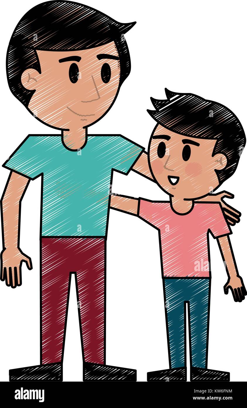 Young man with kid Stock Vector Image & Art - Alamy