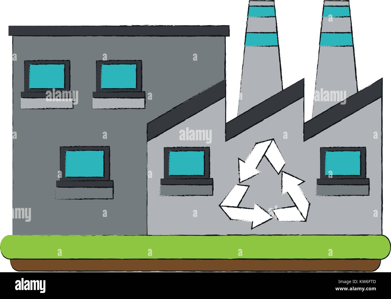 Green factory symbol Stock Vector Image & Art - Alamy