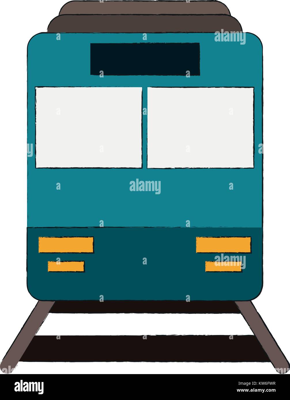 Freight train front view Stock Vector Images - Alamy
