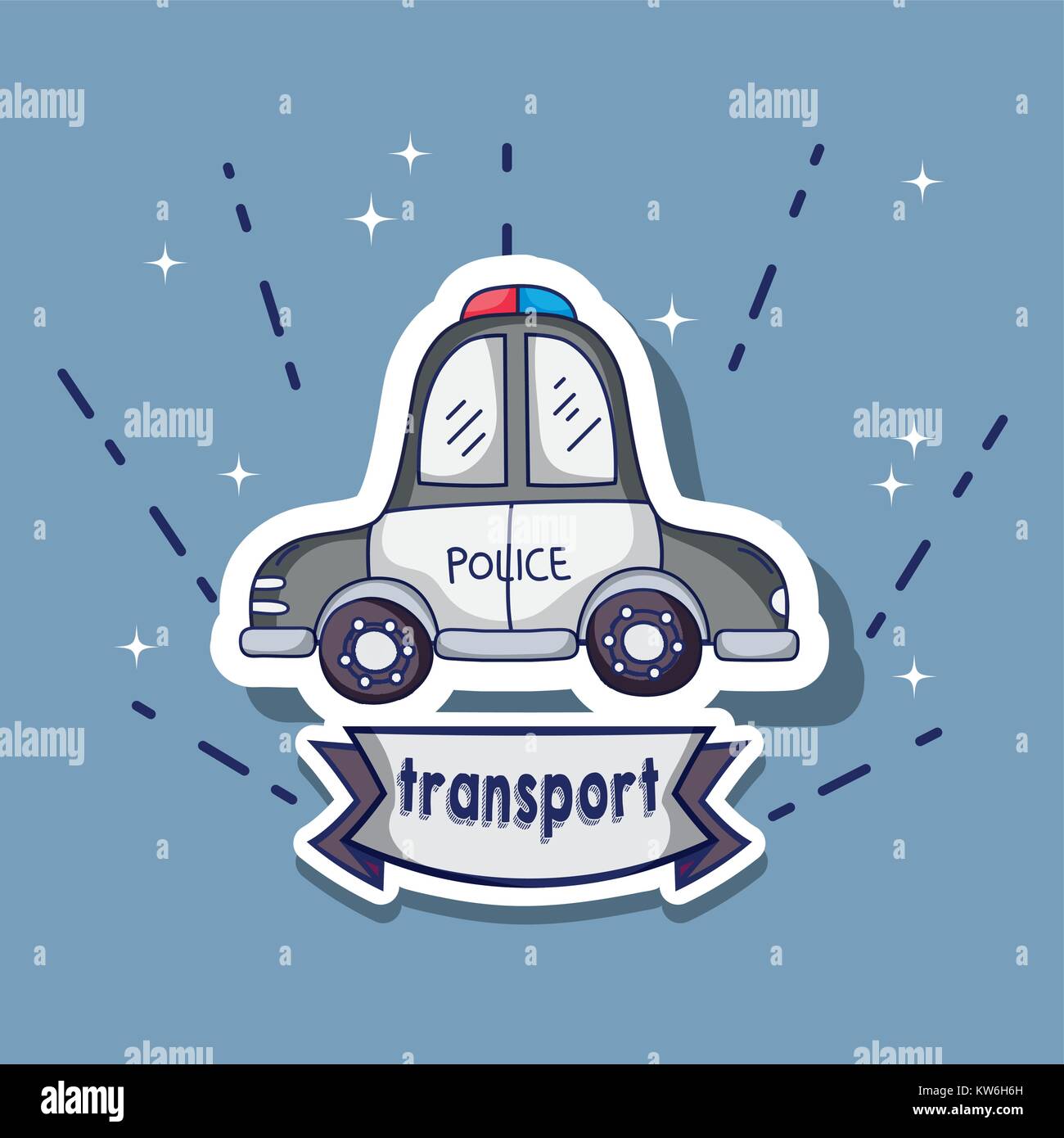 Police car sticker Stock Vector Images - Alamy