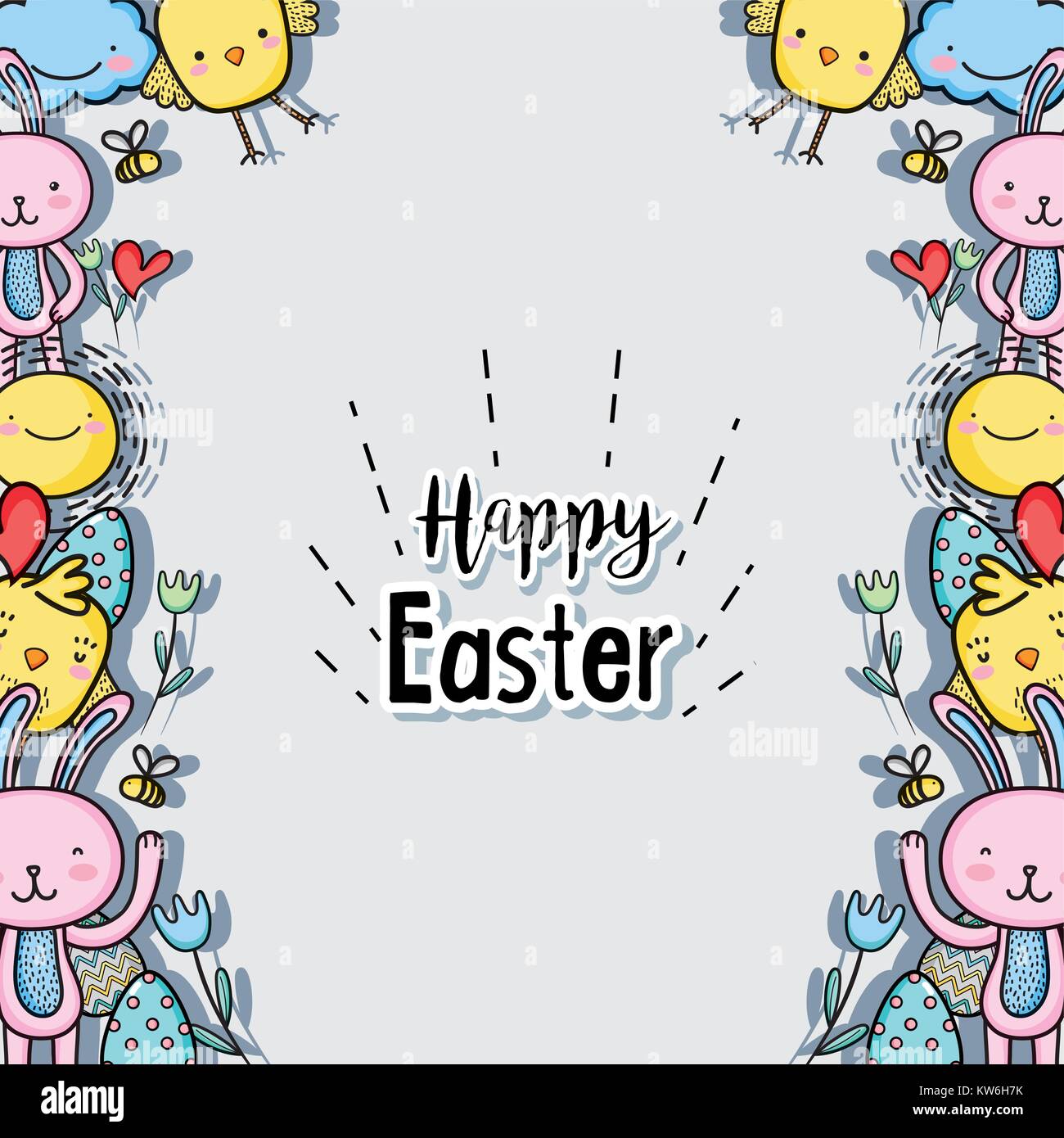 happy easter celebration holiday background vector illustration Stock ...