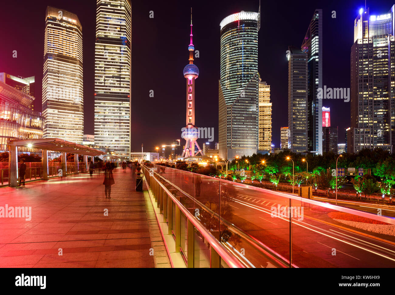 Shanghai Night - With its glittering modern skyscrapers and, bright and ...