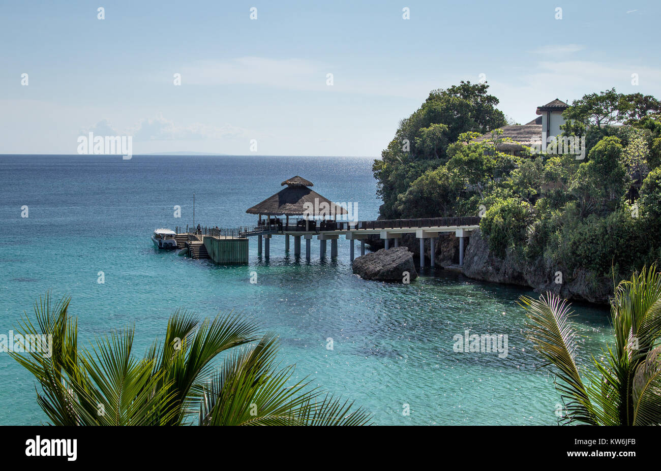 Tropical Island Boat Jetty Stock Photo - Alamy