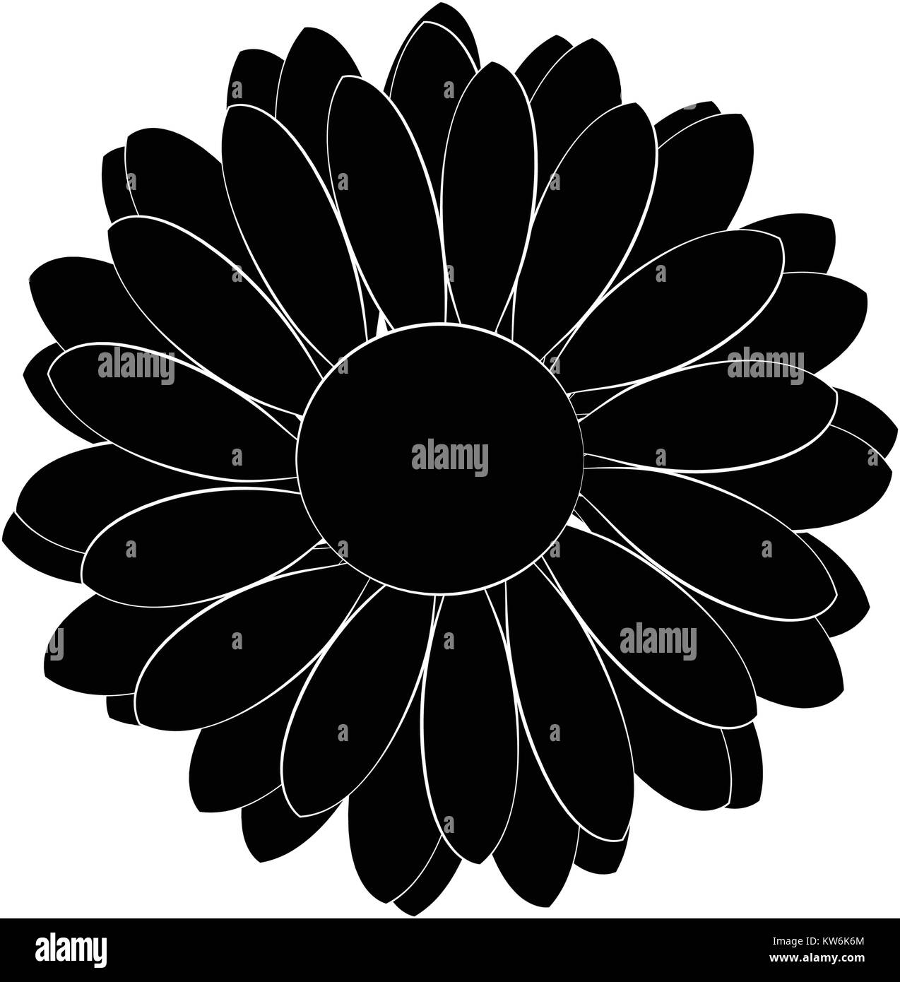 Cute silhouette flower Stock Vector Image & Art - Alamy
