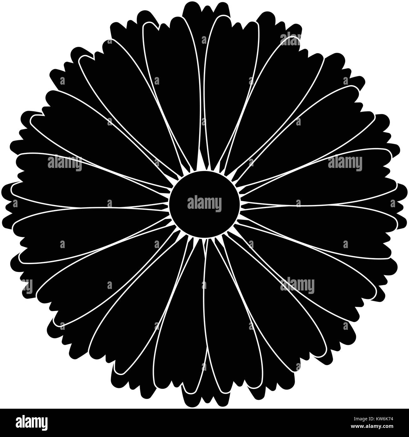 Cute silhouette flower Stock Vector Image & Art - Alamy