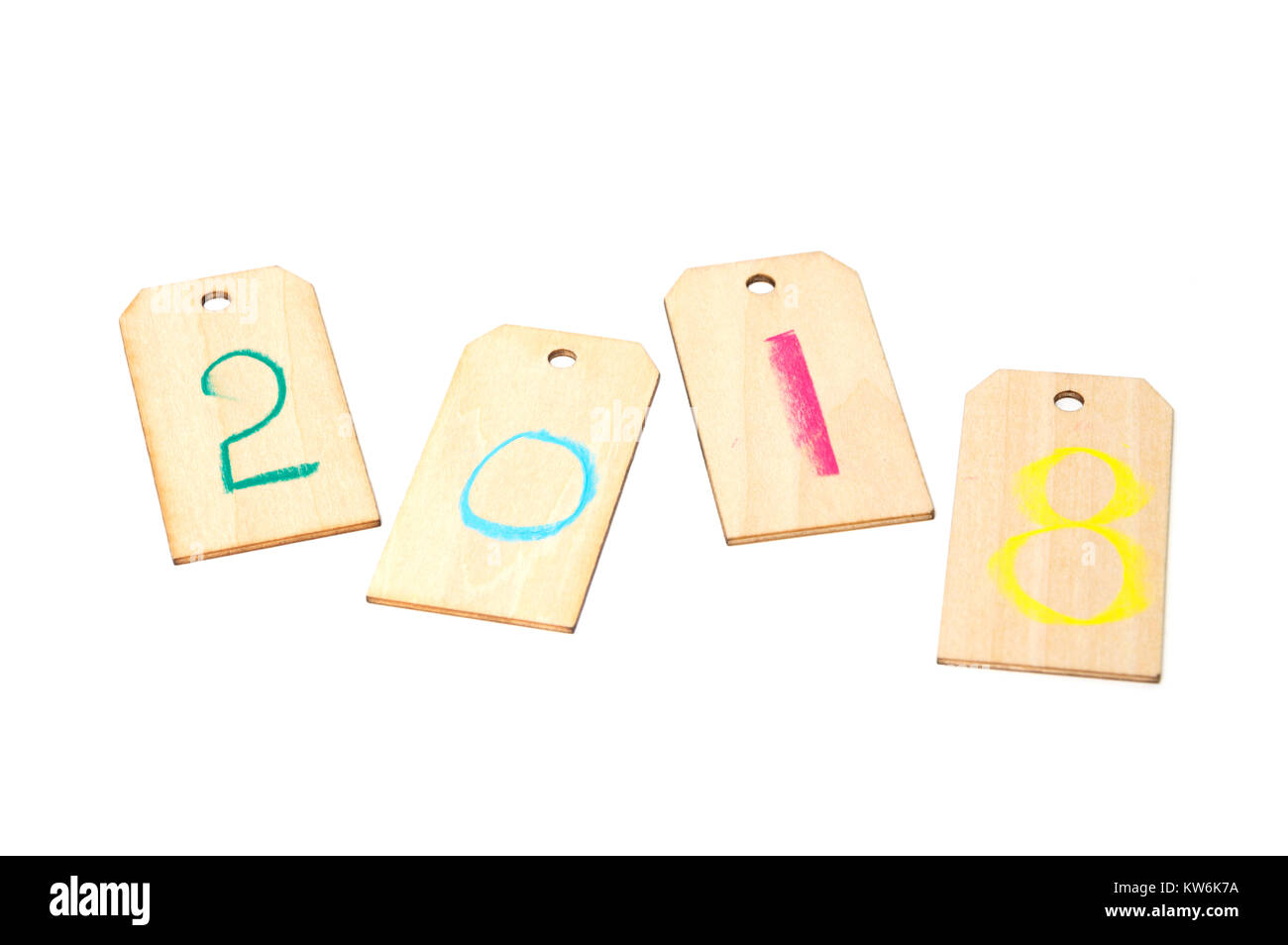 2018 word on wooden Cut Out Stock Images & Pictures - Alamy