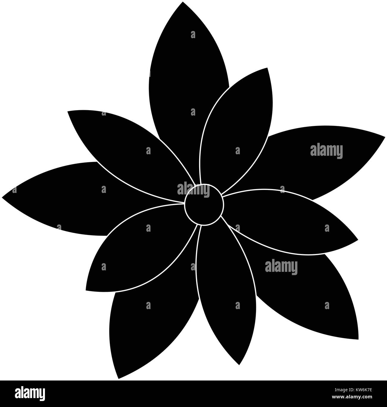 Cute silhouette flower Stock Vector Image & Art - Alamy