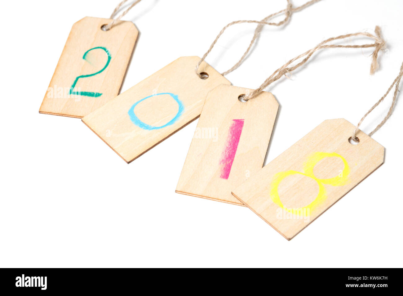 2018 word on wooden Cut Out Stock Images & Pictures - Alamy