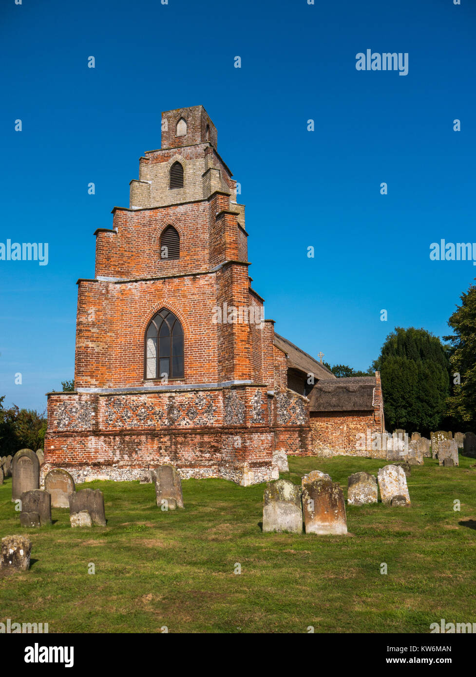 Burgh St Peter Norfolk. Parish church with unique Georgian Gothic tower ...