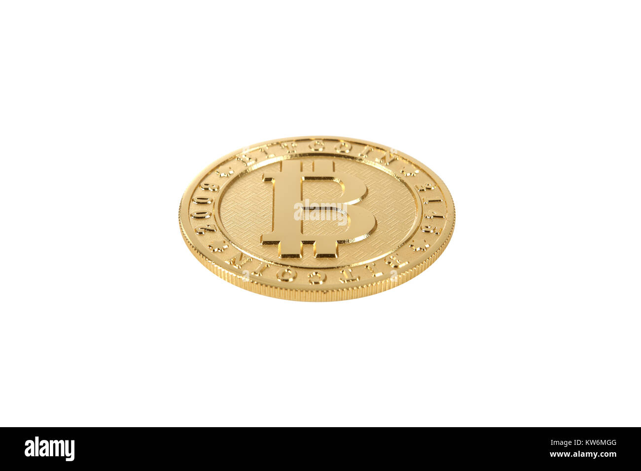 Bitcoin on white background Cut Out Stock Images & Pictures - Alamy