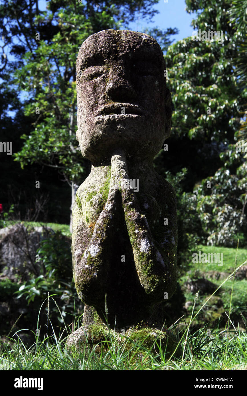Stone idol in Ambarita village on the Samosir island, Indonesia Stock ...