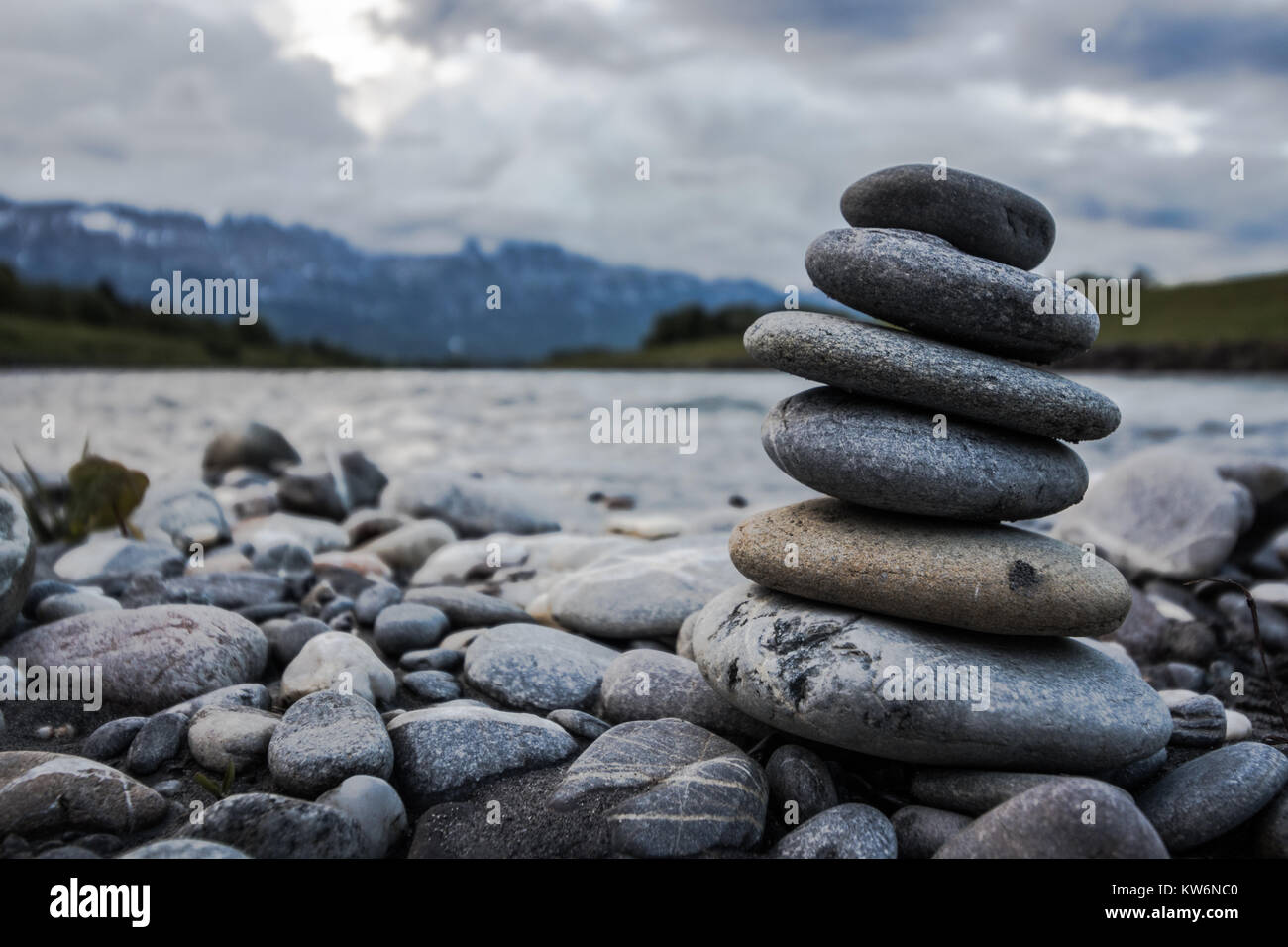 Rock tower, Rhine Valley Stock Photo - Alamy