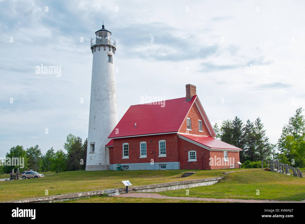 Tawas Point Lighthouse (Ottawa Point Stock Photo - Alamy