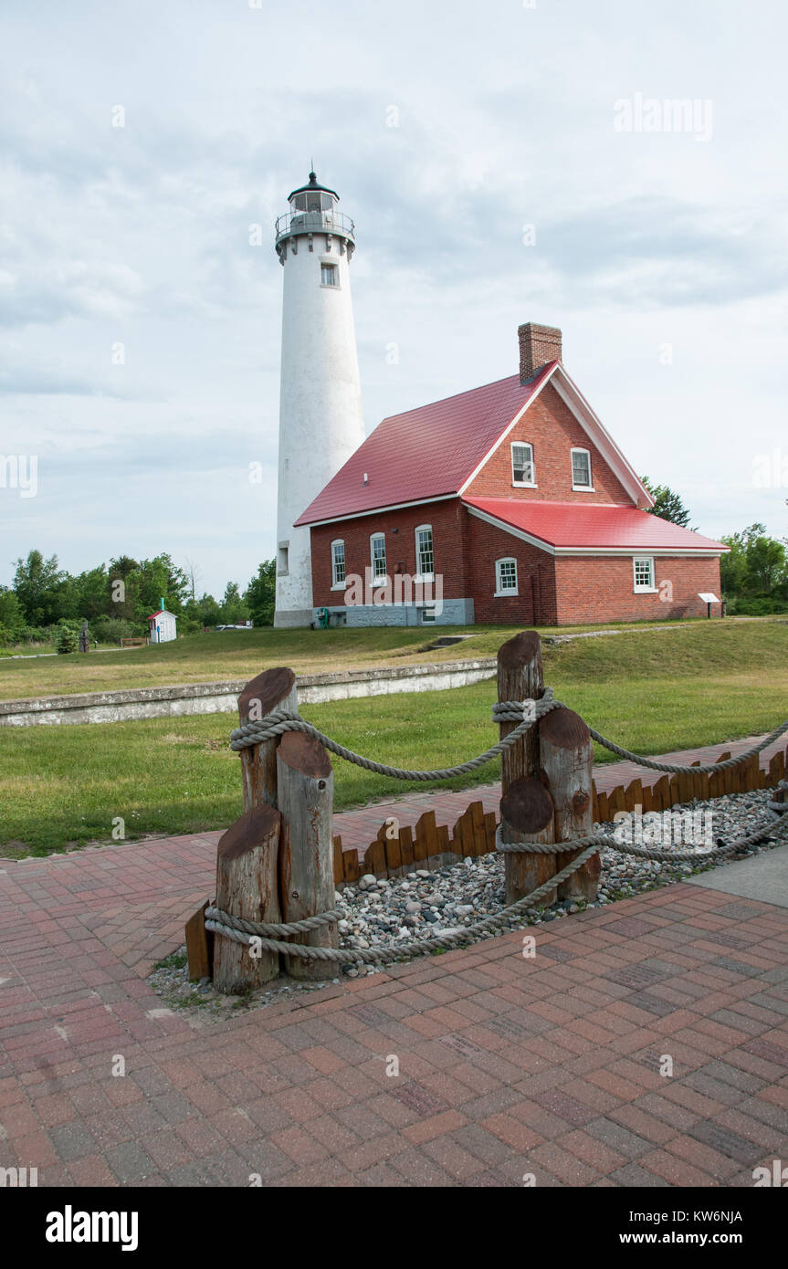 Tawas Point Lighthouse (Ottawa Point Stock Photo - Alamy