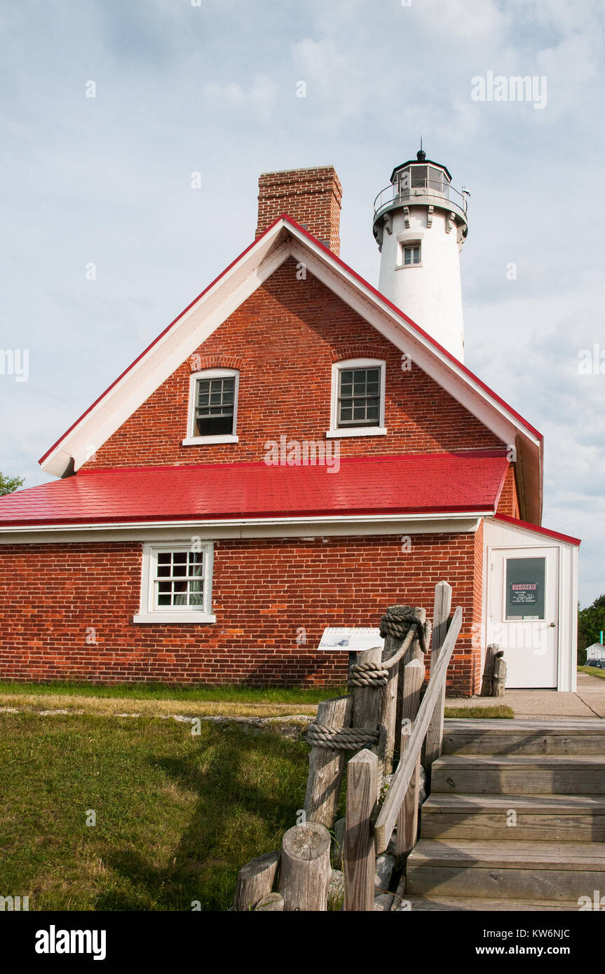 Tawas Point Lighthouse (Ottawa Point Stock Photo - Alamy