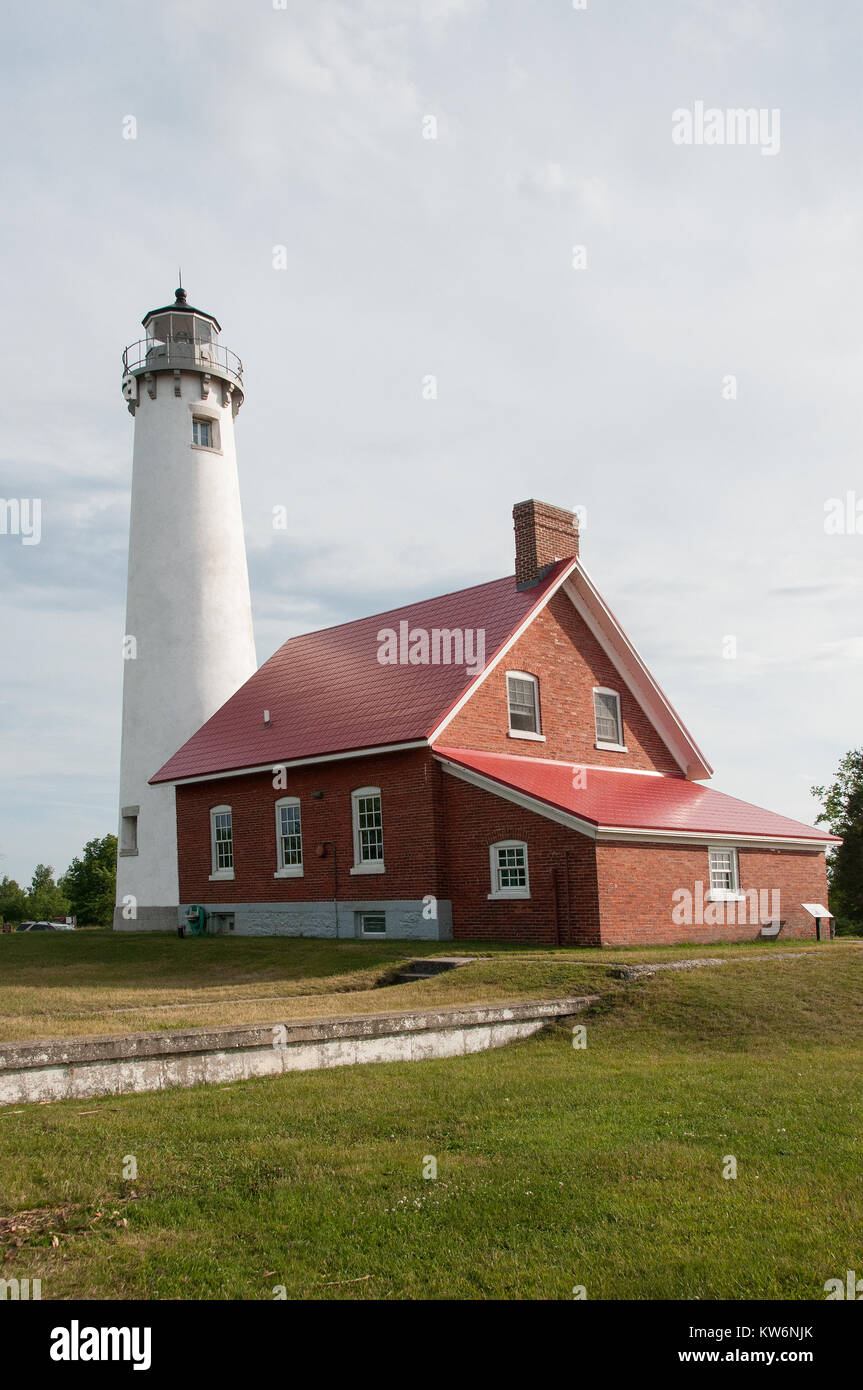 Tawas Point Lighthouse (Ottawa Point Stock Photo - Alamy