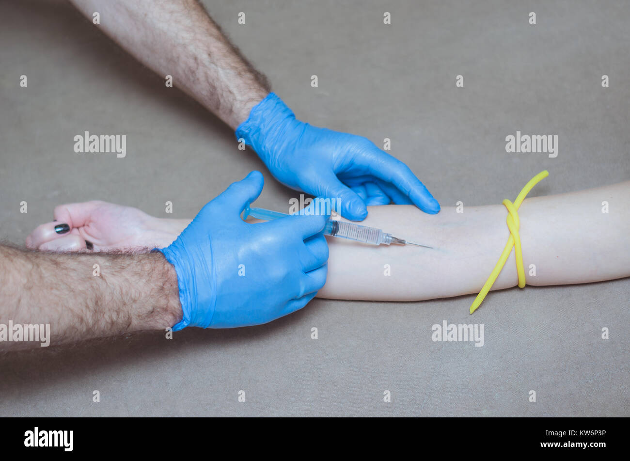 Female blood donor applying hi-res stock photography and images - Alamy