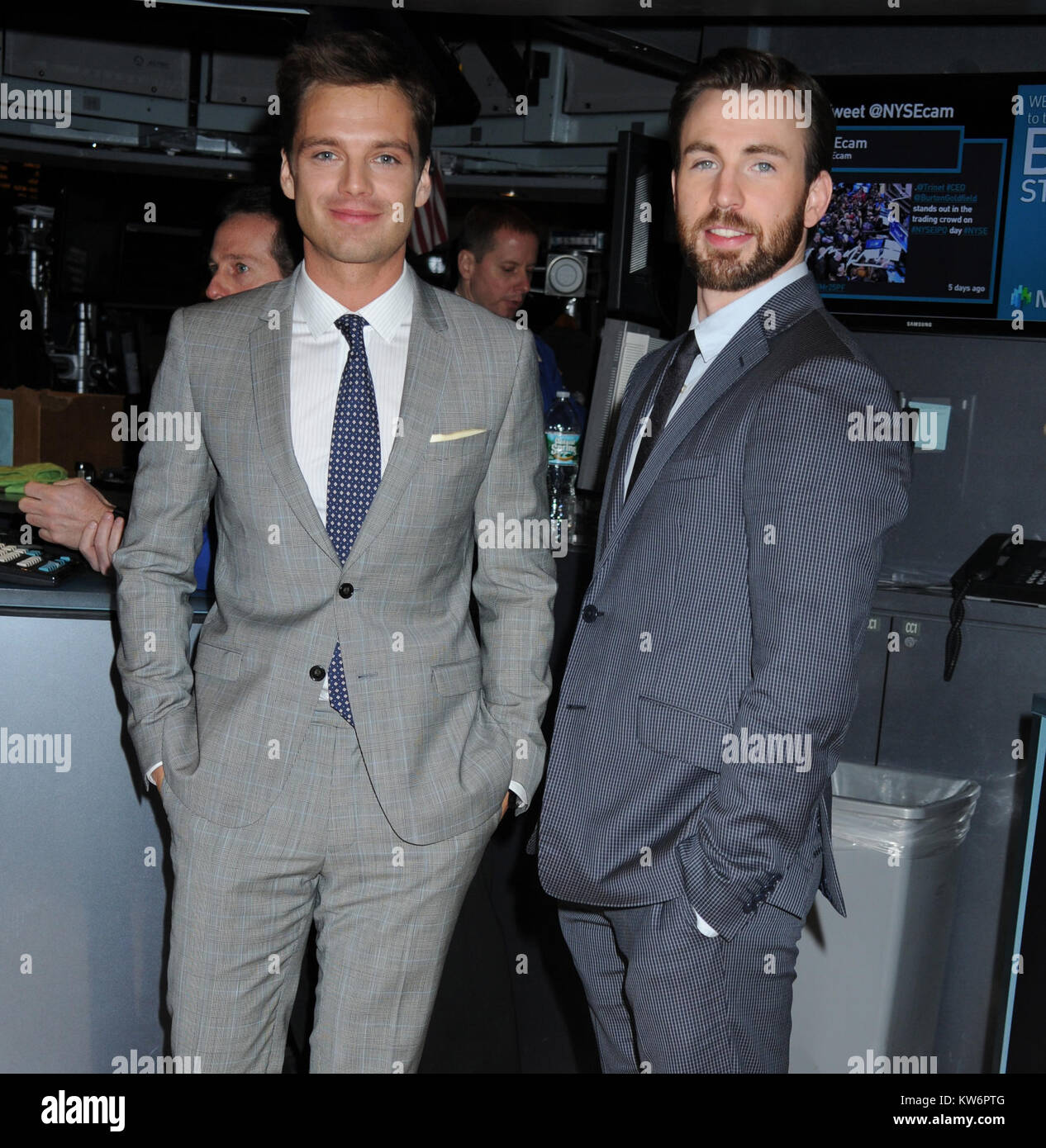 NEW YORK, NY - APRIL 01: Actors Sebastian Stan and Chris Evans, stars ...