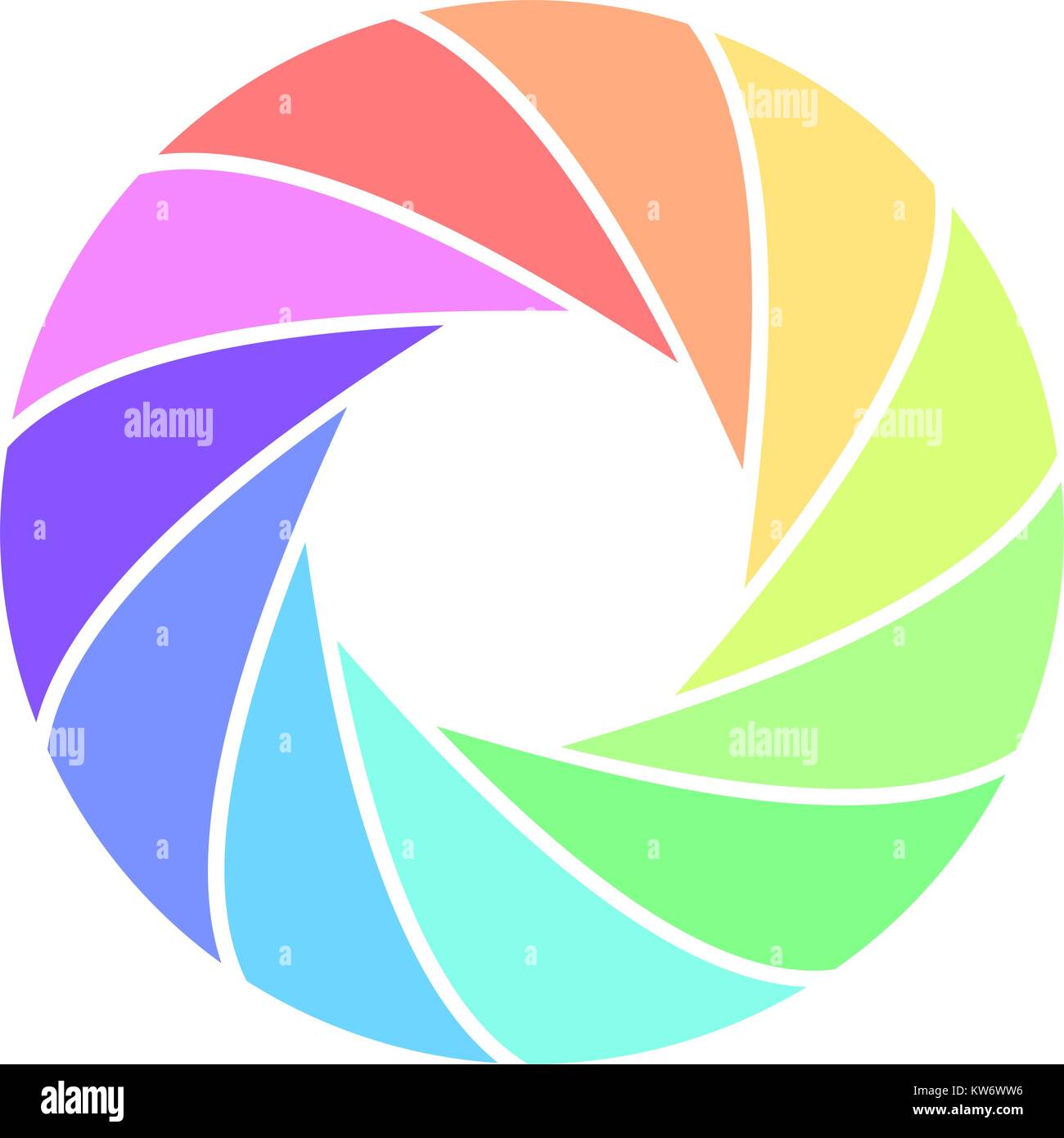 Vector graphic illustration of a colored camera aperture Stock Vector ...