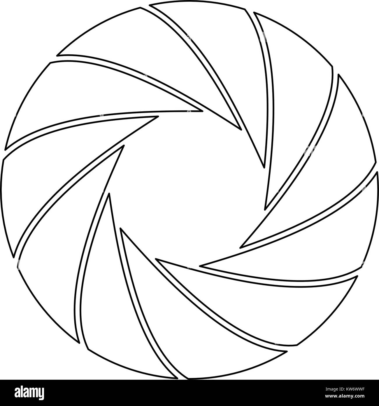 Vector graphic illustration of a camera aperture with 11 blades Stock Vector Image & Art - Alamy