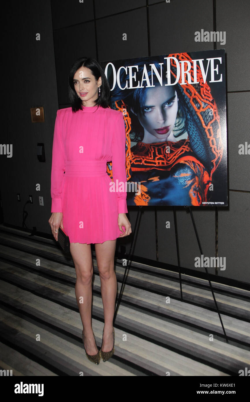 MIAMI, BEACH FL - DECEMBER 5: Krysten Ritter attends the Ocean Drive ...