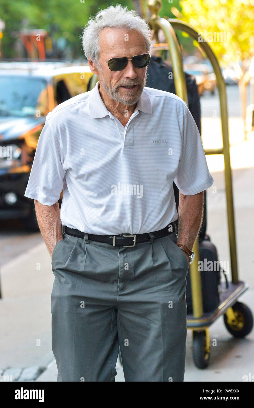 NEW YORK, NY - JUNE 07: Clint Eastwood spotted arriving to a hotel in ...